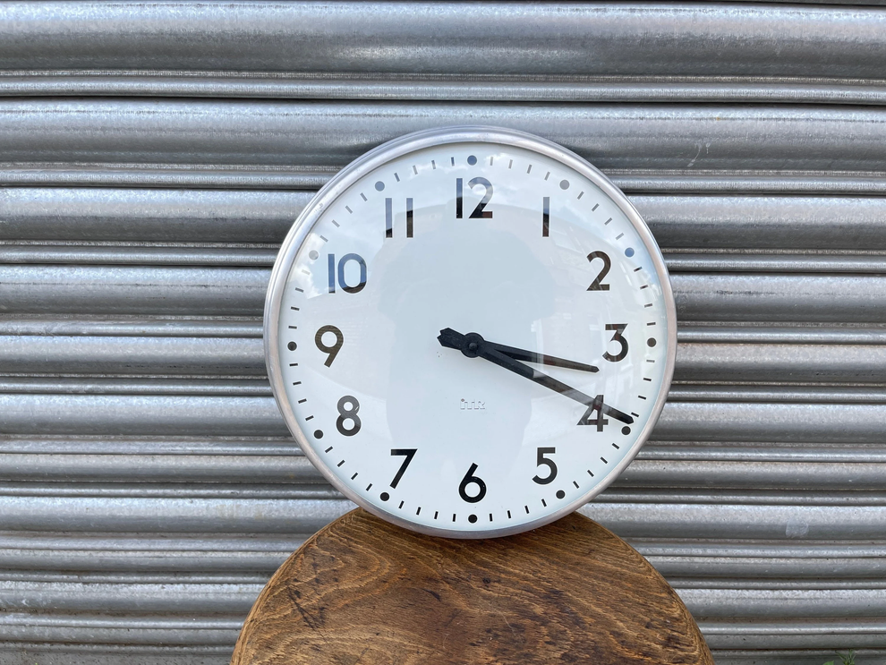 Vintage 1950s Industrial Factory Clock By ITR – www.ragandbonebros.co.uk